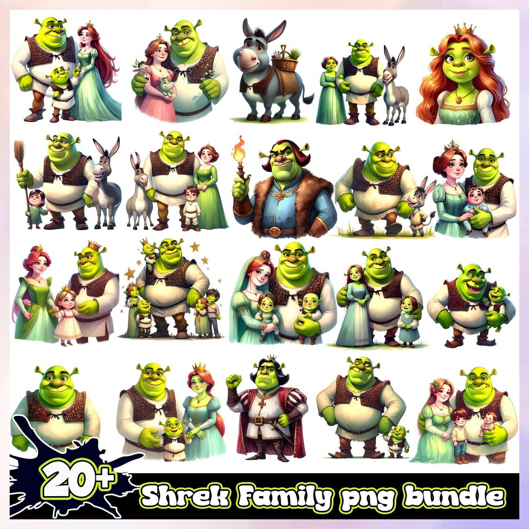 Shrek, Shrek Png File, Png Bundle, Vector, Cricut, Silhouette, Cut ...