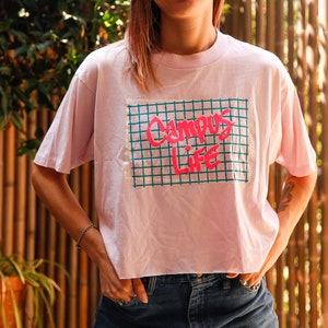 VINTAGE ©1980s "campus Life" Graphic T-shirt - Size L Unisex - 50/50 - Etsy