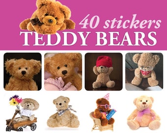Teddy Bear Stickers - Etsy