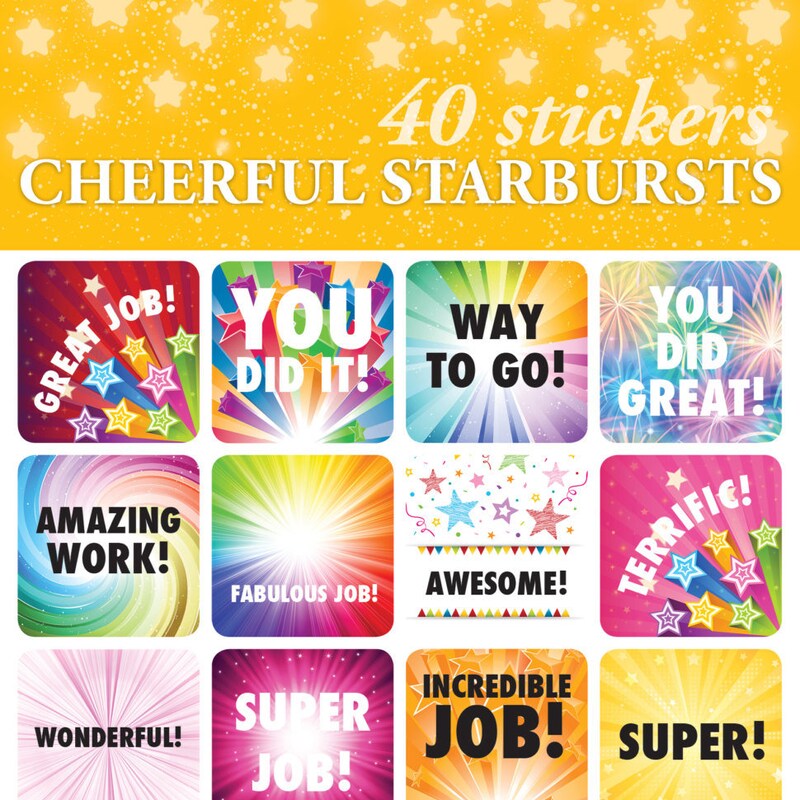 Starburst Stickers - Etsy