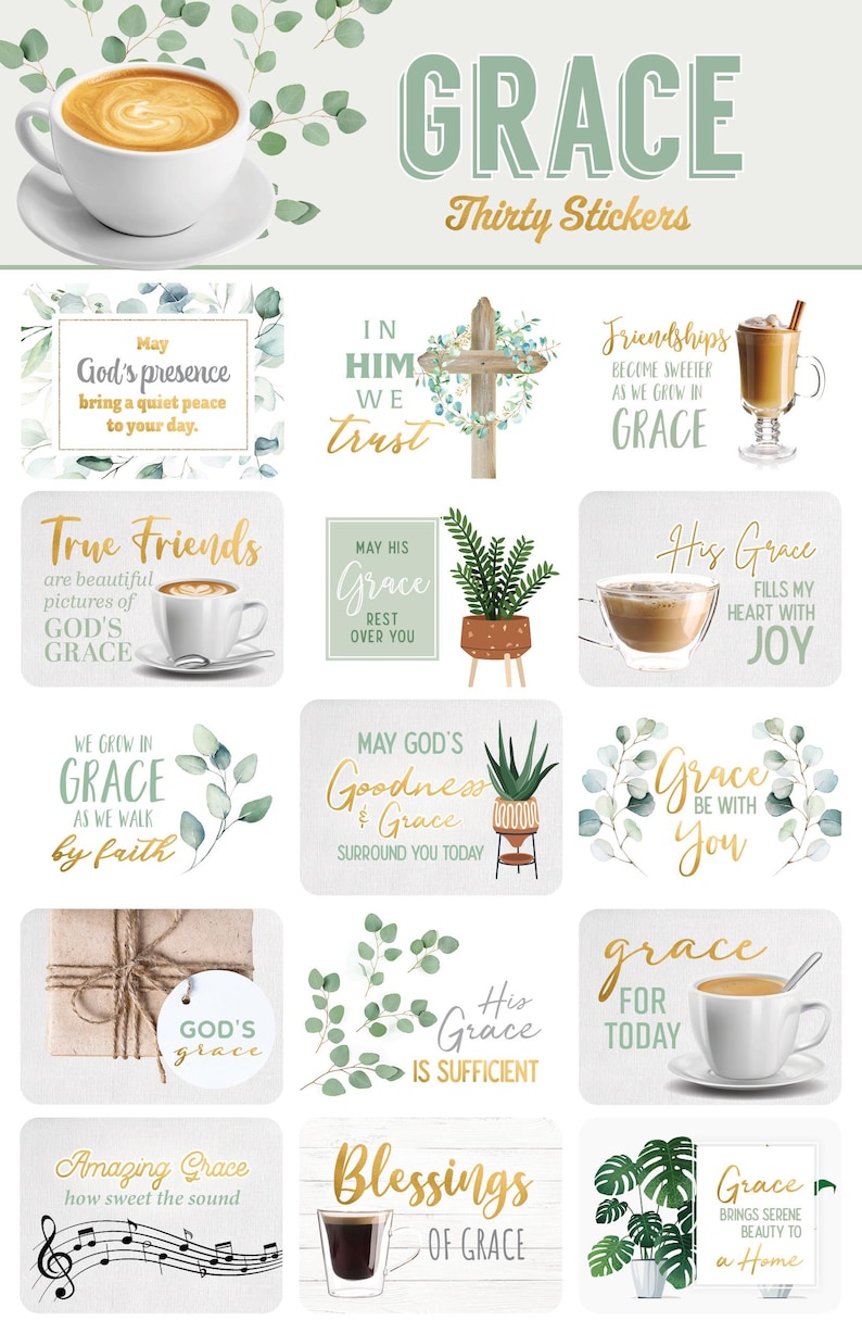 Grace Stickers #83840 - Etsy