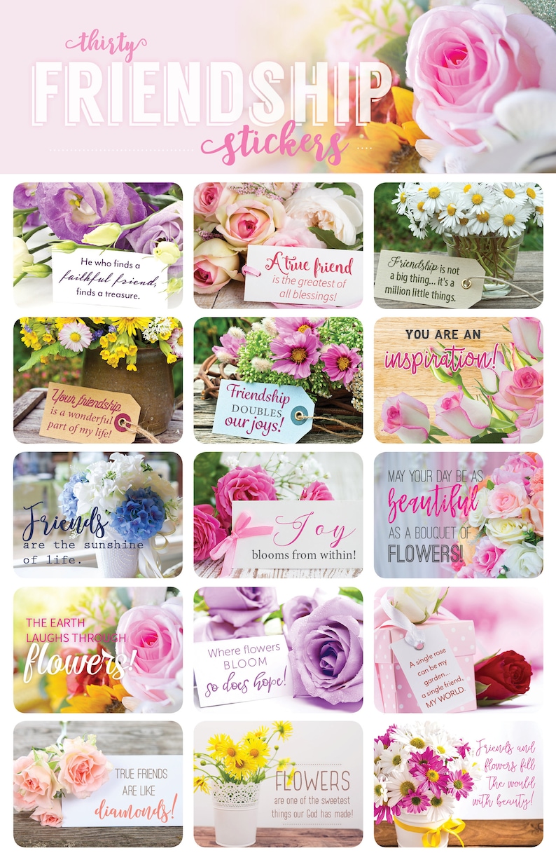 Friendship Stickers - Etsy