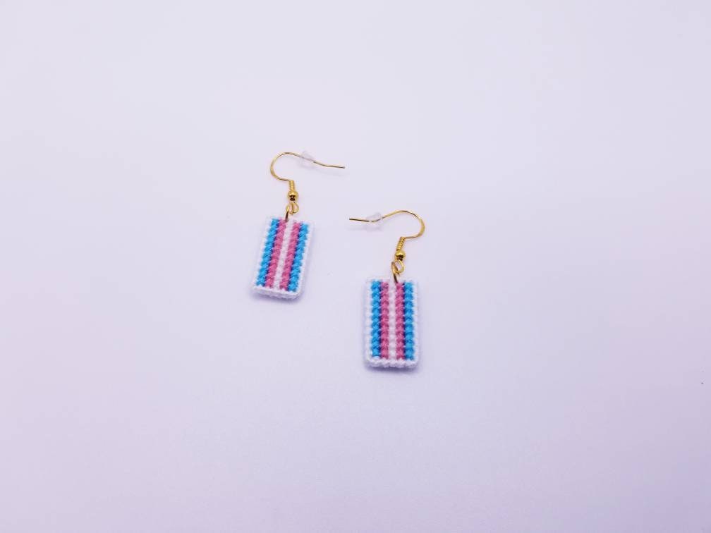 Trans Pride Flag Earrings, Transgender Earrings, Gifts for Trans ...