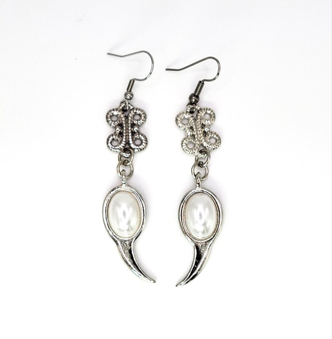 Silver Rope & Claw Earrings - Etsy