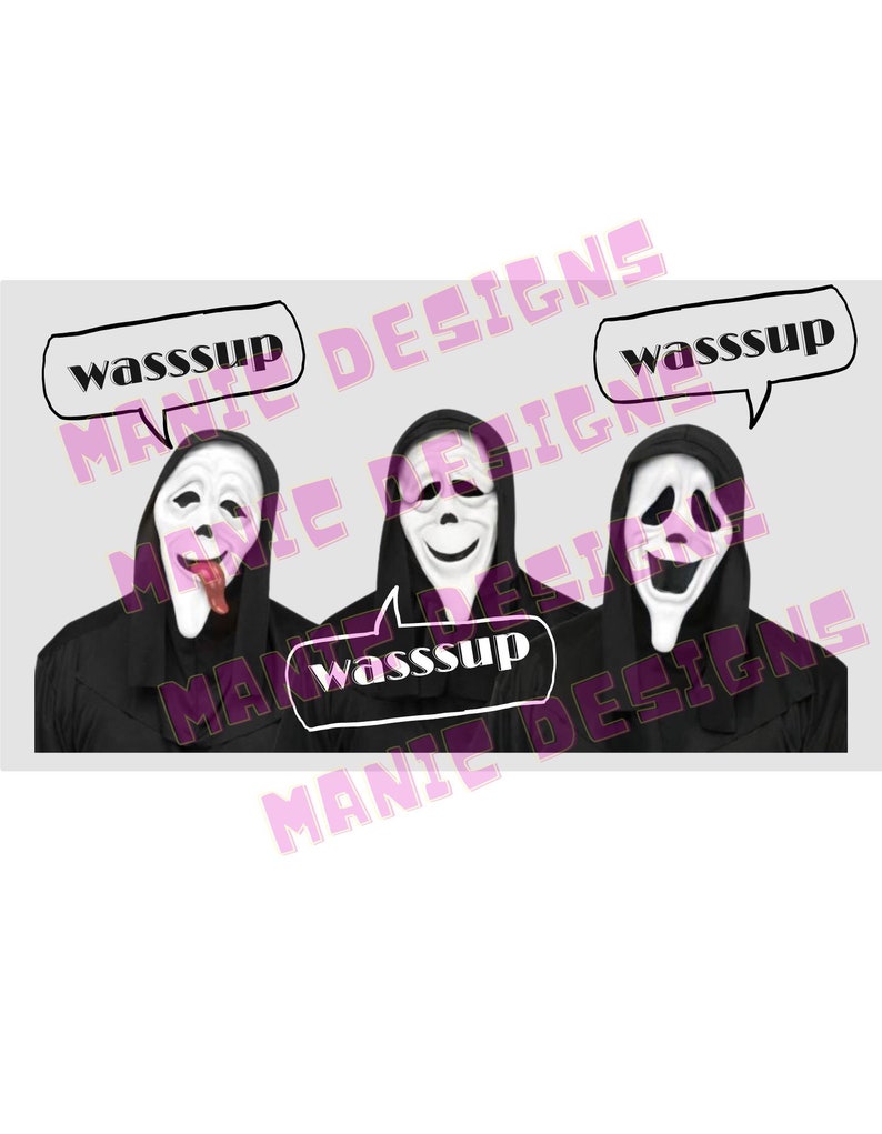 WASSSUP Scary Movie Svg Png DTF Screen Print Scream - Etsy