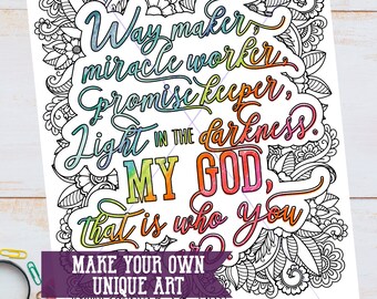 Psalm Bible Verse Coloring Pages - Etsy