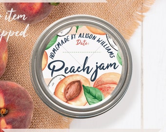 Peach Jar Labels | Etsy