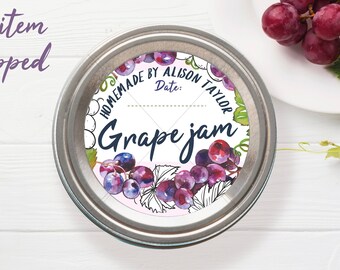 Grape Jelly Label | Etsy