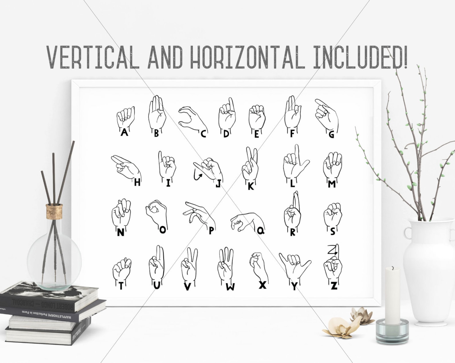 ASL Alphabet Poster ASL Alphabet Print ASL Art Asl | Etsy