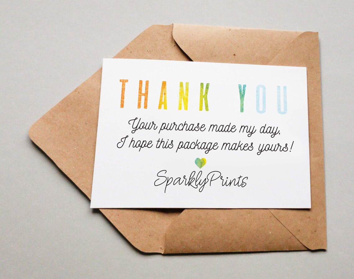 Business Thank You Cards Download Editable Printable Etsy Business Thank You Cards Download Editable Printable Etsy