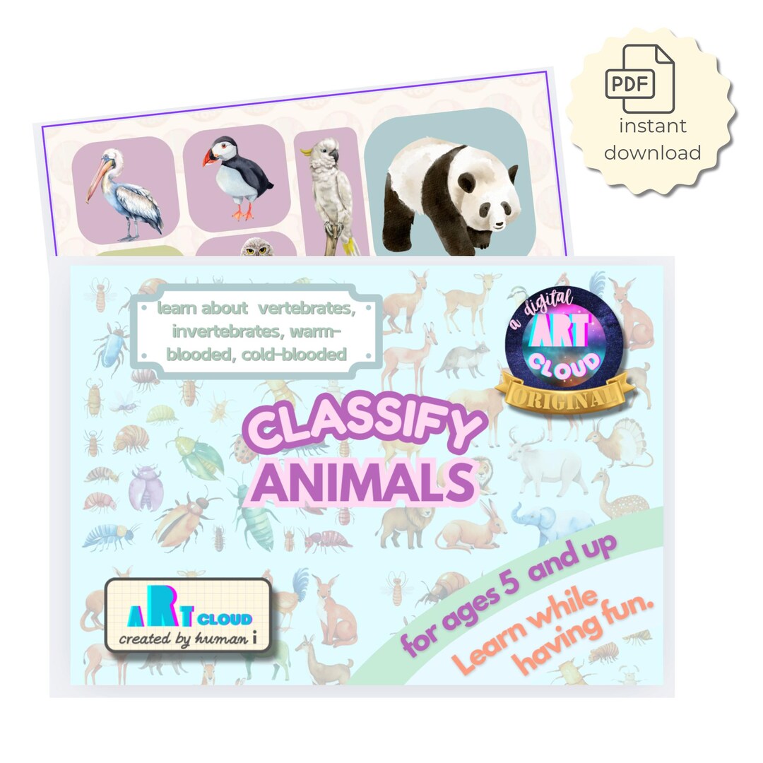 Science for Kids Learning Busy Book Board Animals Classification ...