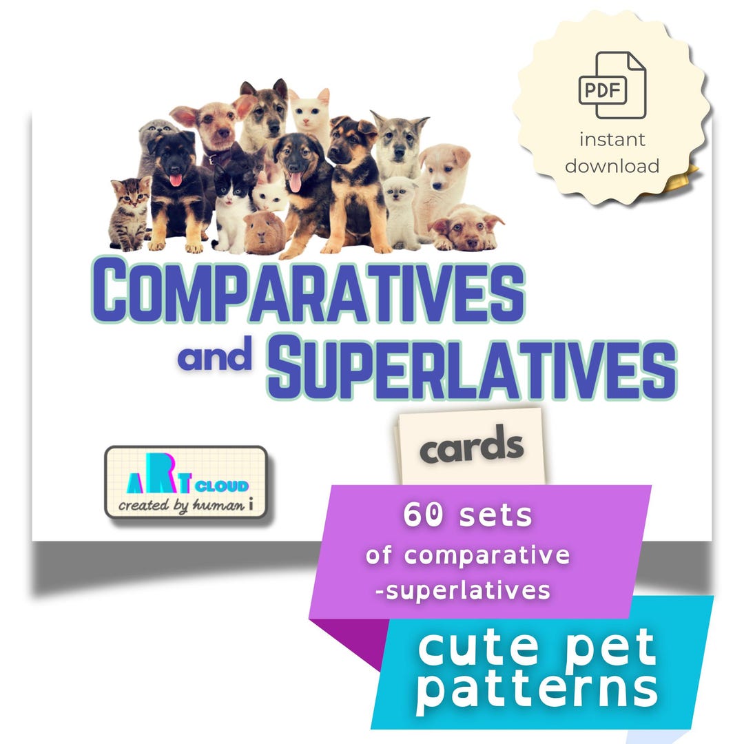 English Comparative-superlative Language Card Learning Material ...