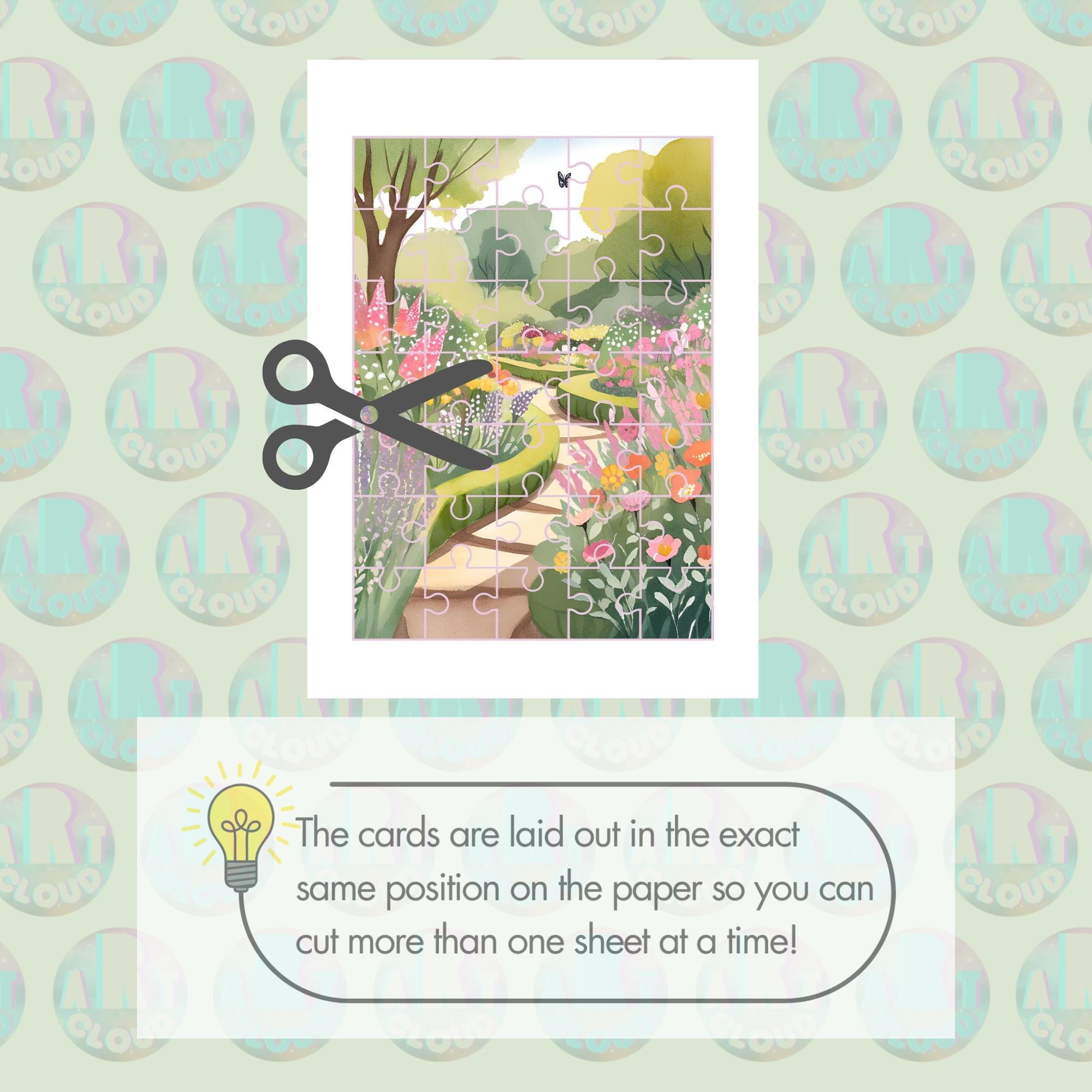 Watercolor Outdoor Scenes Soft Color Jigsaw Puzzles Printable Activity ...