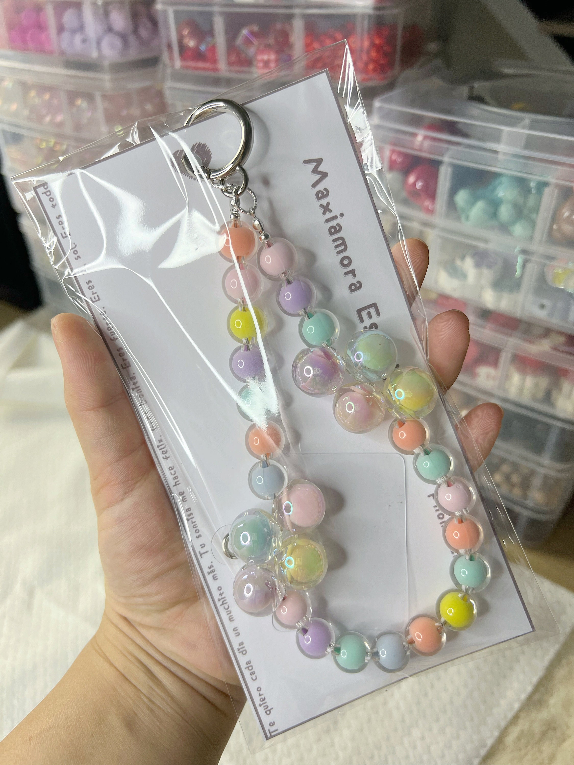 Colorful Dopamine Candy Bead Phone Charm Sweeten Your Tech Accessories ...