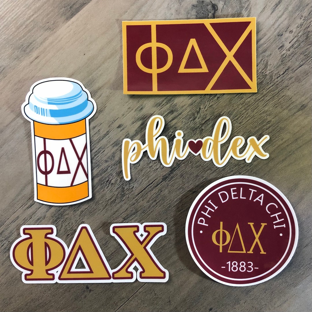 Phi Delta Chi Sticker Pack - Etsy