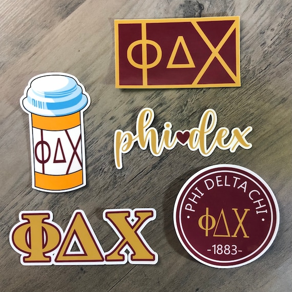 Phi Delta Chi Sticker Pack | Etsy