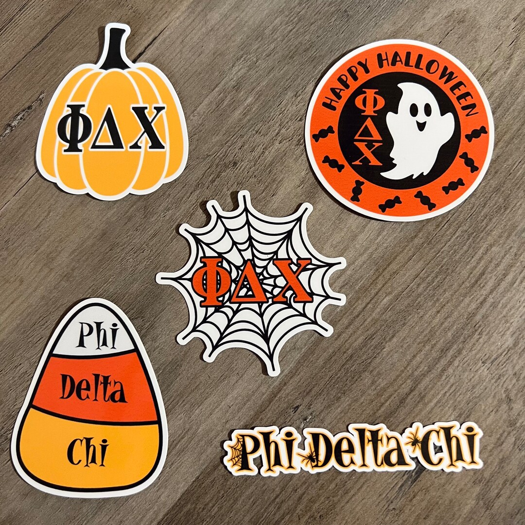Phi Delta Chi Halloween Sticker Pack - Etsy