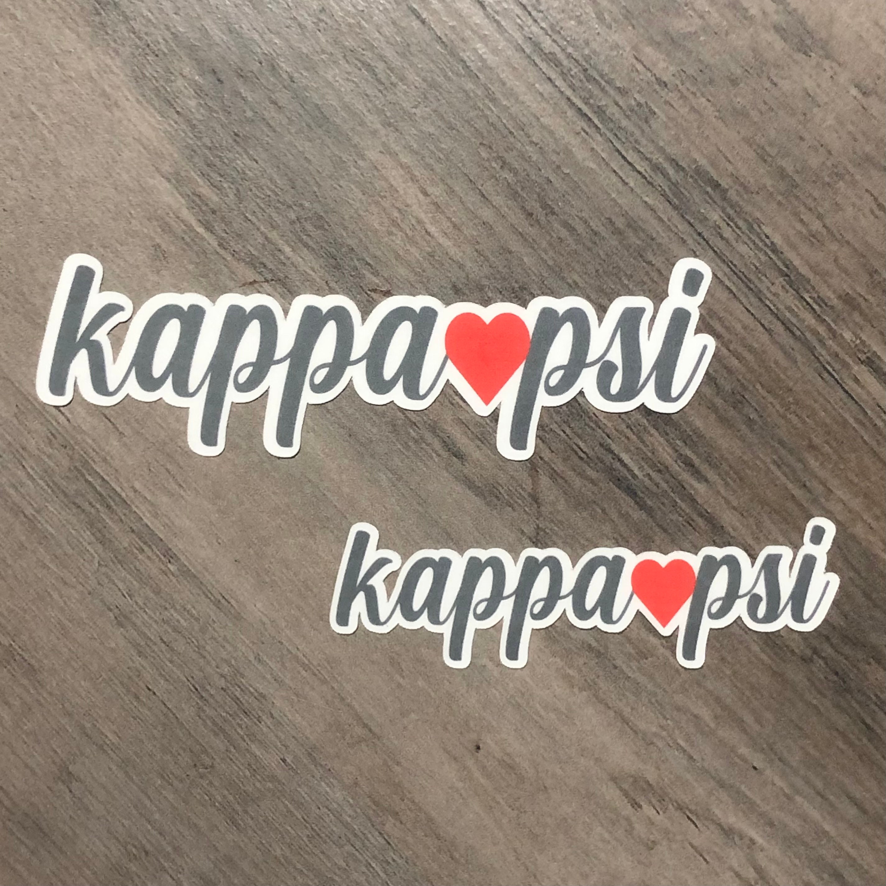 Kappa Psi Cursive Sticker - Etsy