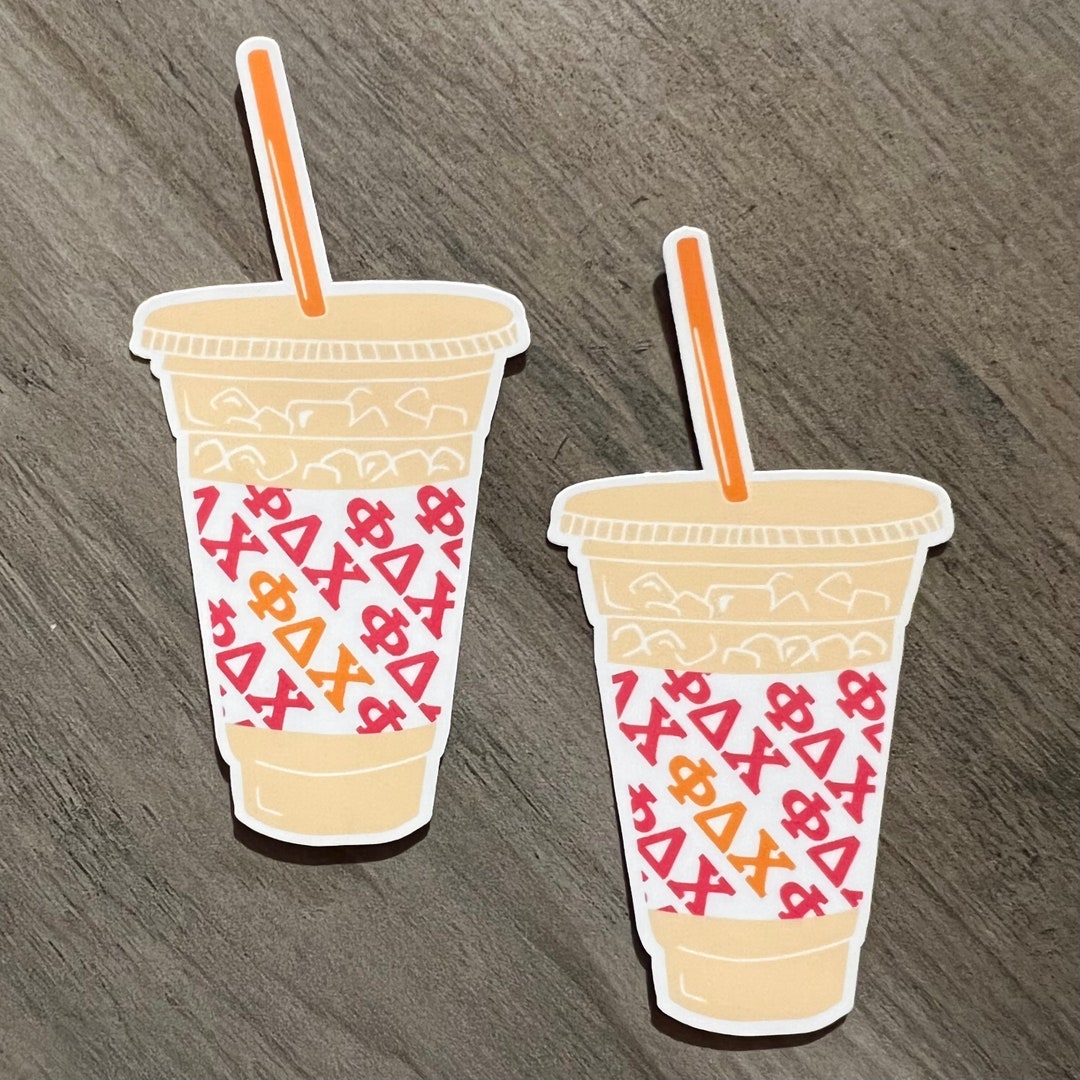 Dunkin’ Donuts Inspired Phi Delta Chi Sticker - Etsy