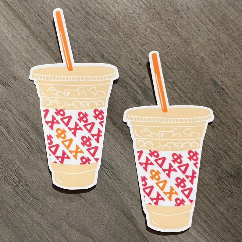 Dunkin Donuts Inspired Phi Delta Chi Sticker - Etsy