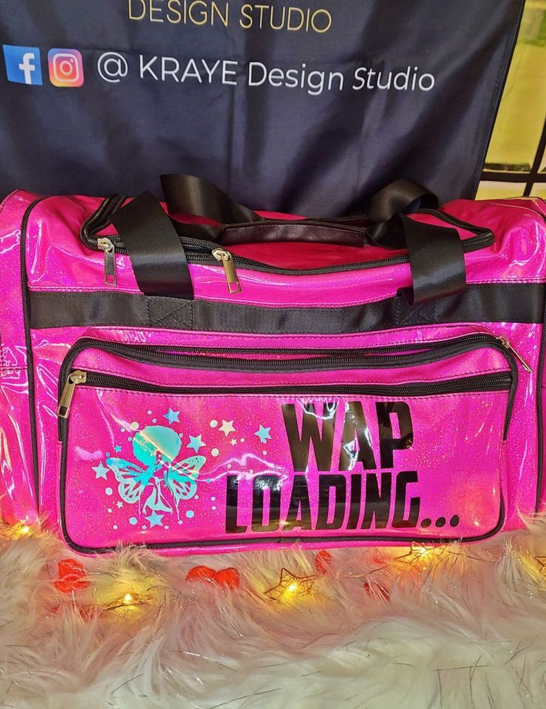 Glitter Custom "spinnanight/heaux " Duffle Bags - Etsy