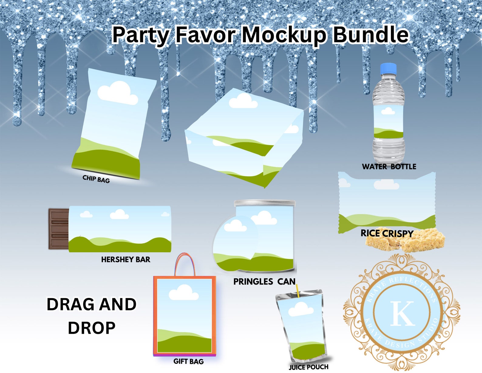 Canva Party Favors Mockup Template| Party Favor Mockup Bundle| Party ...