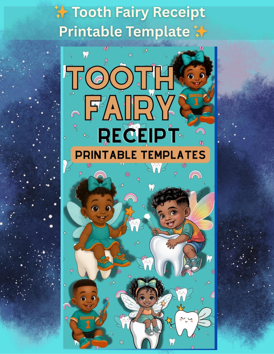 Tooth Fairy Receipt PRINTABLE Template Bundle | Kids Tooth Fairy ...