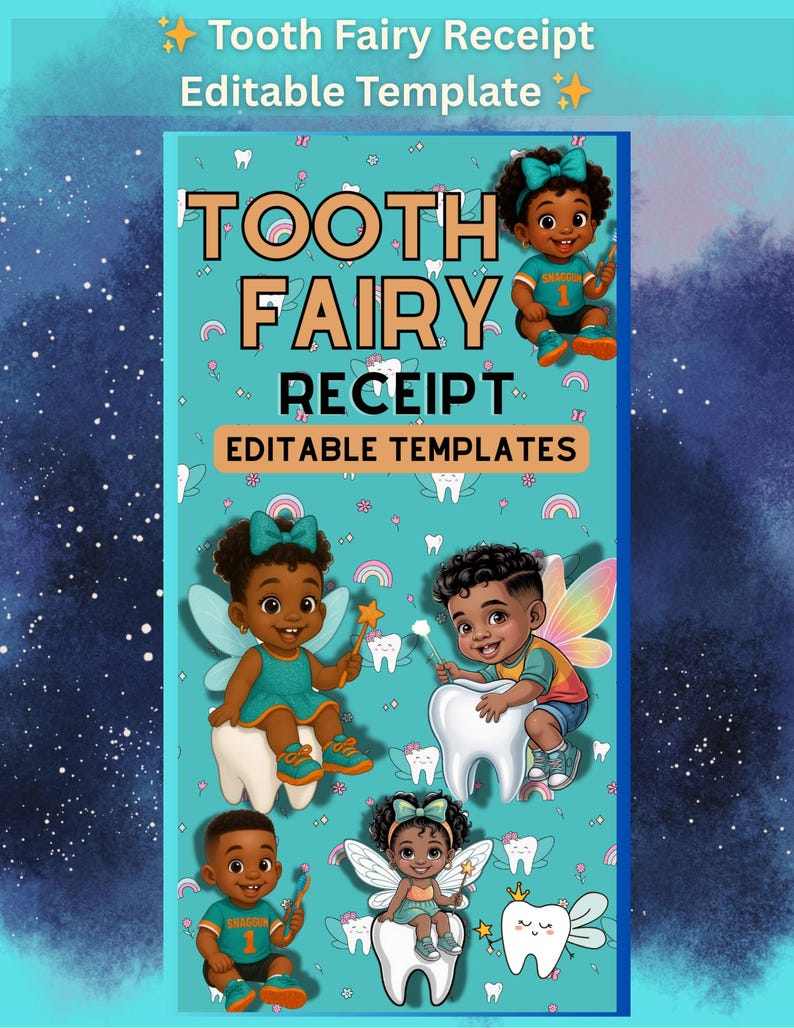 Tooth Fairy Receipt EDITABLE Templates Bundle | Kids Tooth Fairy ...