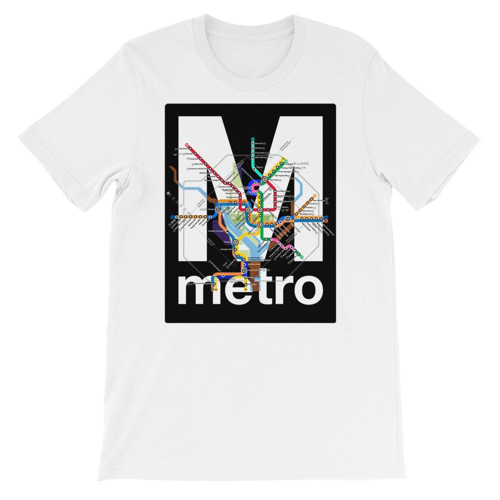 DC Metro Map Logo Shirt Transit Subway Washington Virginia Maryland ...
