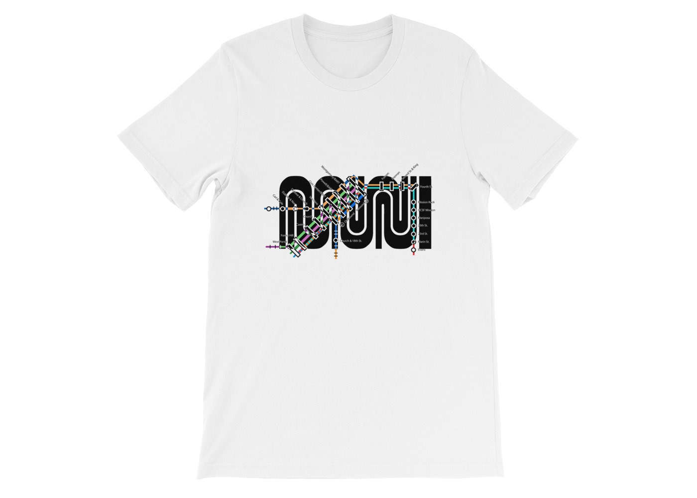 MUNI Map Logo Shirt - Transit - Trolley - Bay Area - San Francisco ...