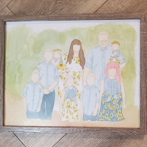 Hand-painted Faceless Family Watercolor Portraits - Etsy