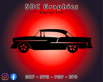 1956 Chevy Bel Air Digital Cut Engrave File Dxf, Svg, Ai, Jpg - Etsy