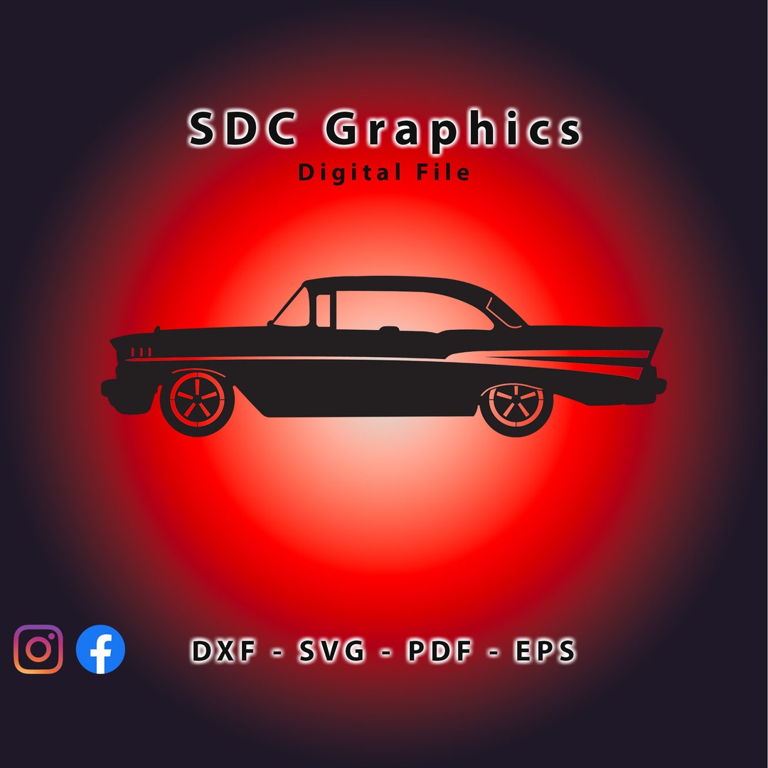 1957 Chevy Bel-air Dxf, Svg, Pdf, Pngdigital File DXF PDF SVG - Etsy