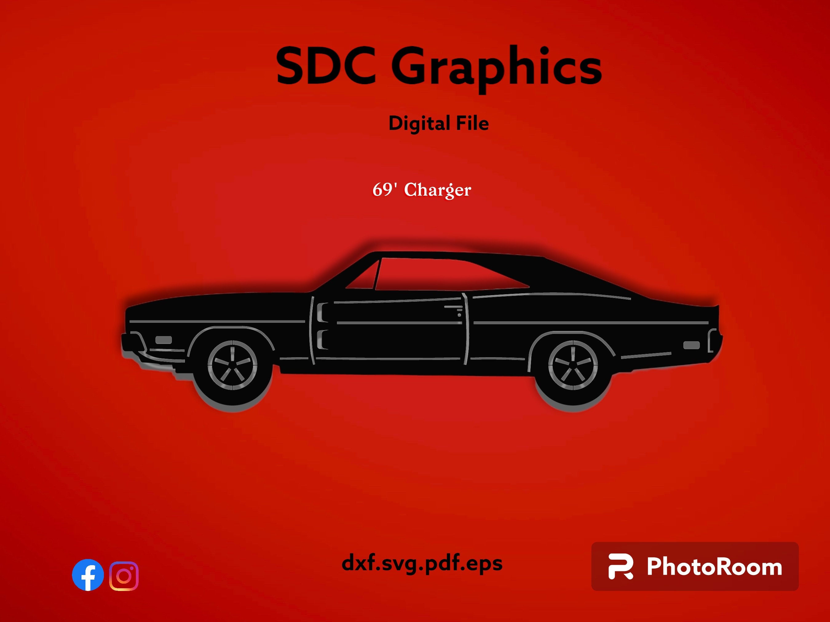 1969 Charger Profiledigital File DXF PDF SVG - Etsy