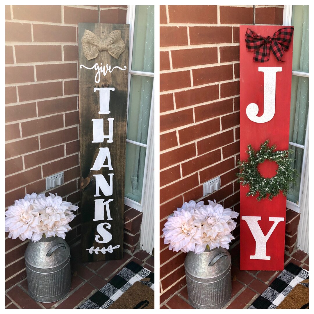 Reversible Holiday Porch Sign - Etsy