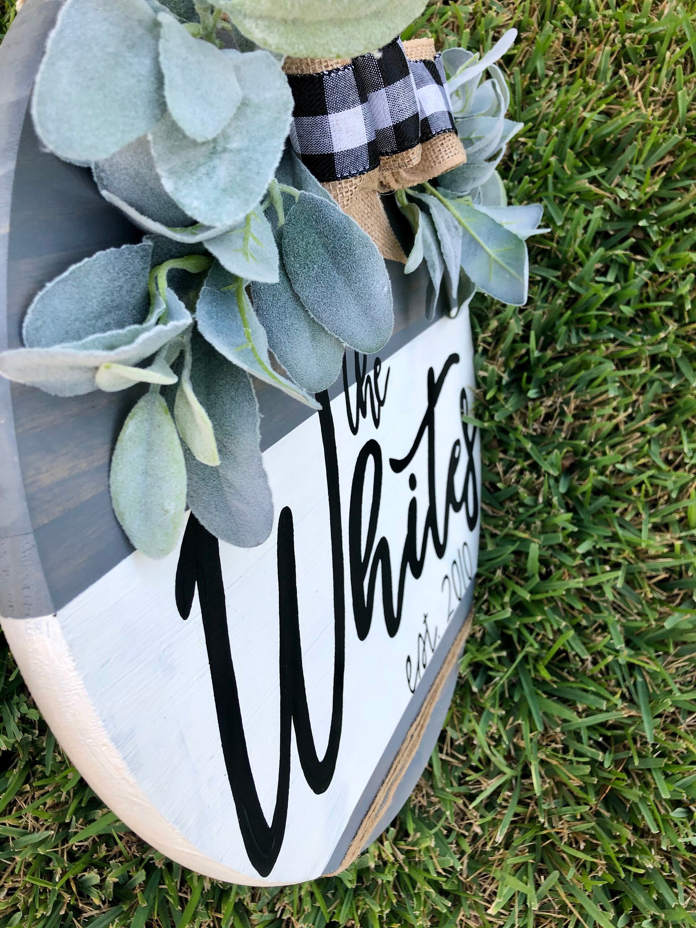 Wooden Circle Door Hanger - Etsy