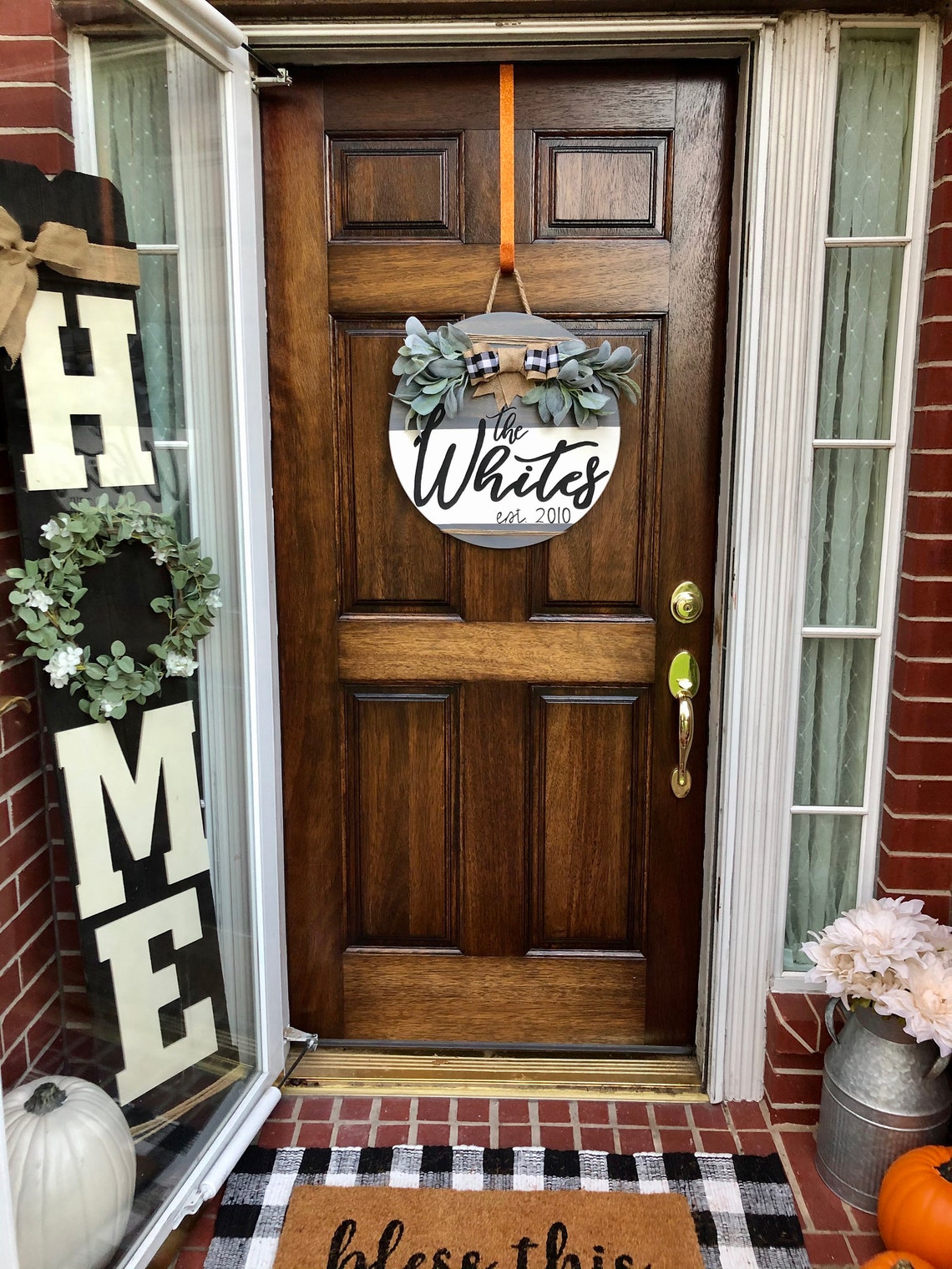 Wooden Circle Door Hanger - Etsy