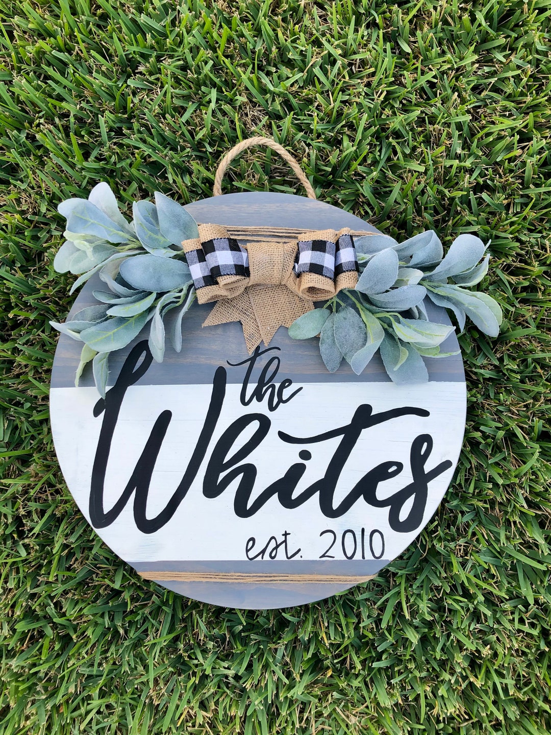 Wooden Circle Door Hanger - Etsy