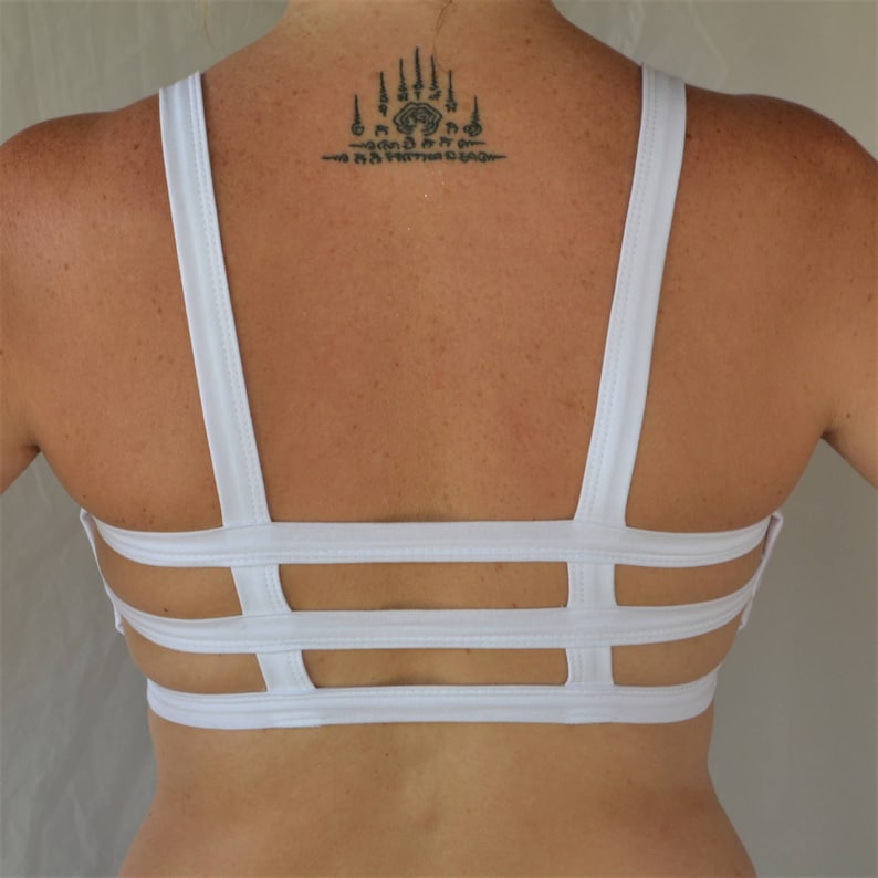 Trinity Bra in SNOW by Lotus Tribe With 3 Horizontal Back - Etsy