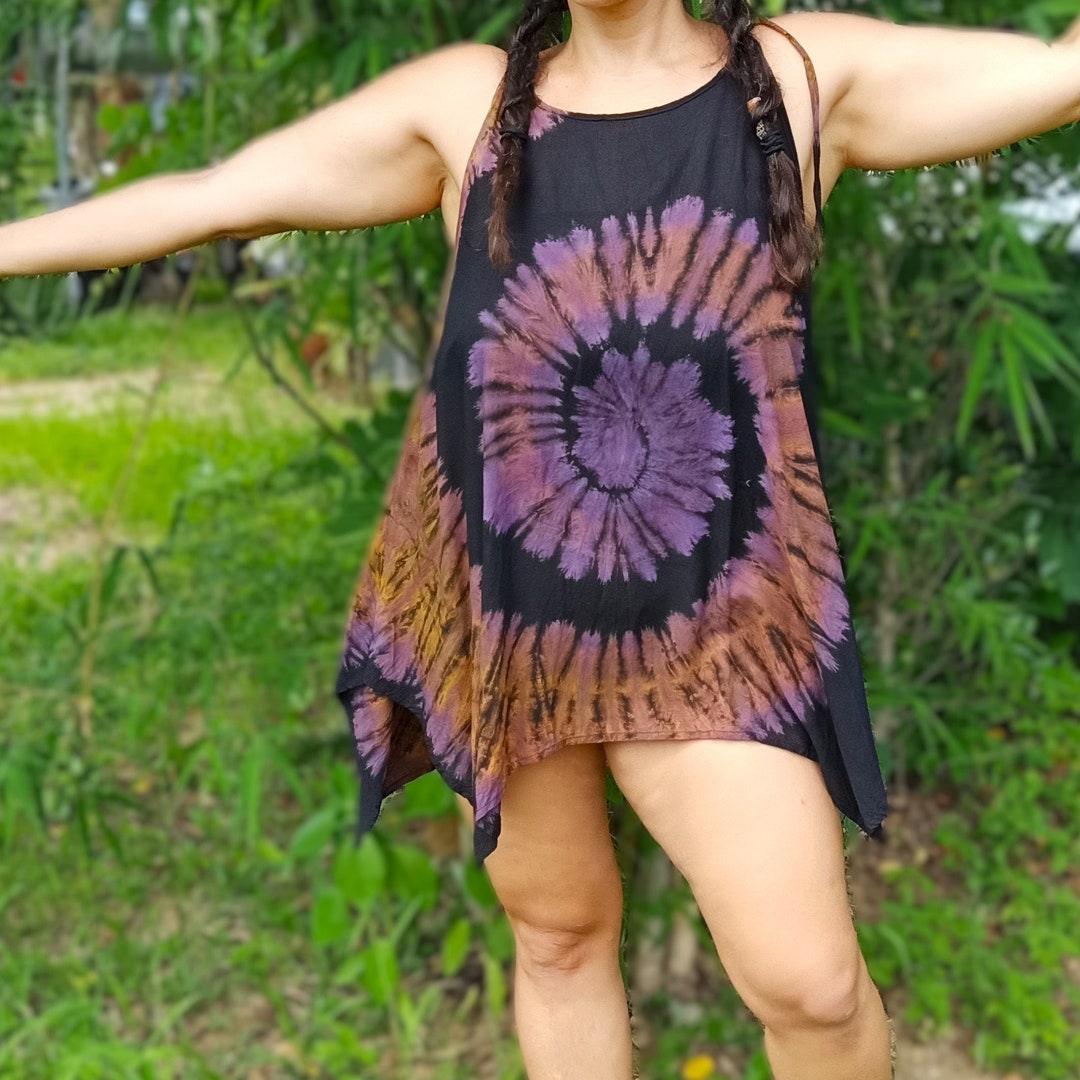 Tie Dye Sundress by Lotus Tribe With Adjustable Tie Straps is a Cute ...