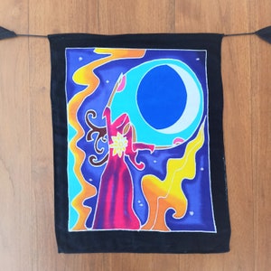 Batik Goddess Flags Set: Handmade Rayon Home Decor by Lotus Tribe - Etsy