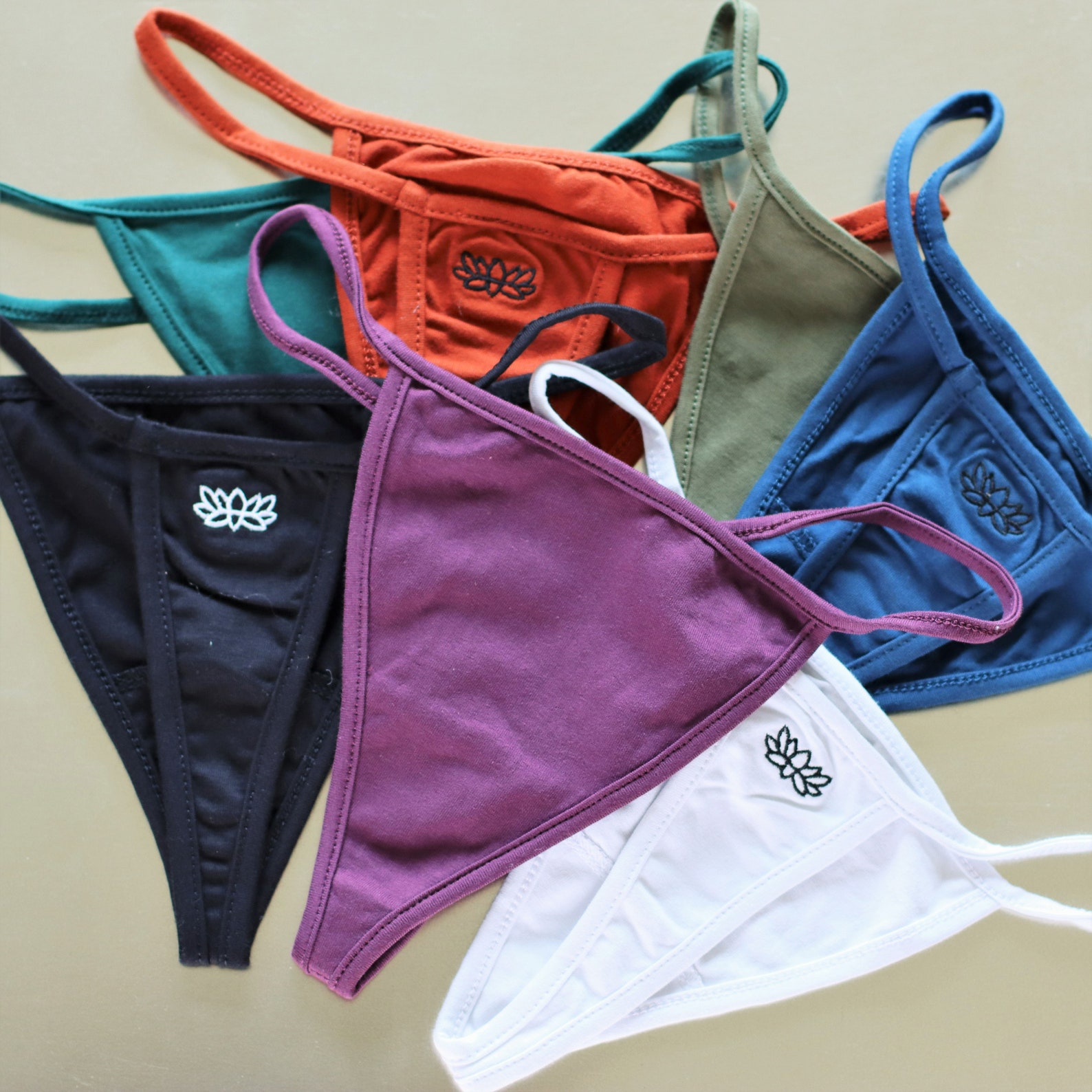 Thong Undies 7 Pack By Lotus Tribe Clothing Cotton Undies Etsy