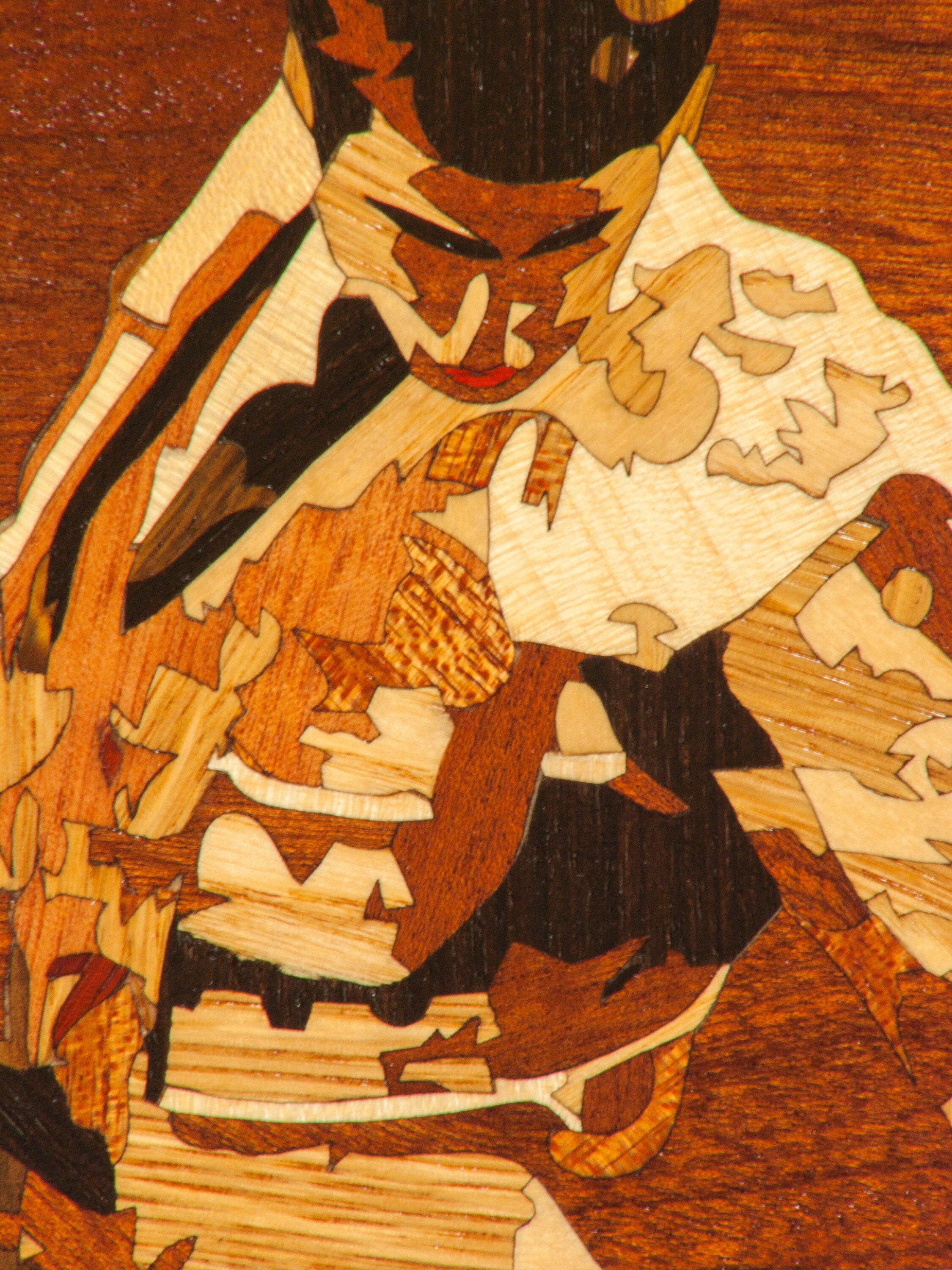 Wood Mosaic 28x21 Inlay FRAMED Bullfighting Picture Corrida Matador ...