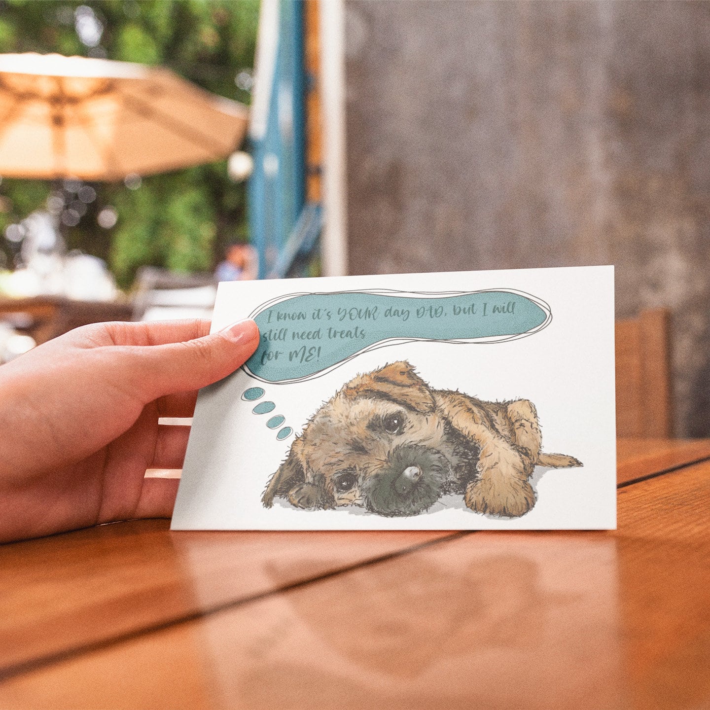 Border Terrier Card, Love Card for Dad, Cute Border Dad Birthday Card ...