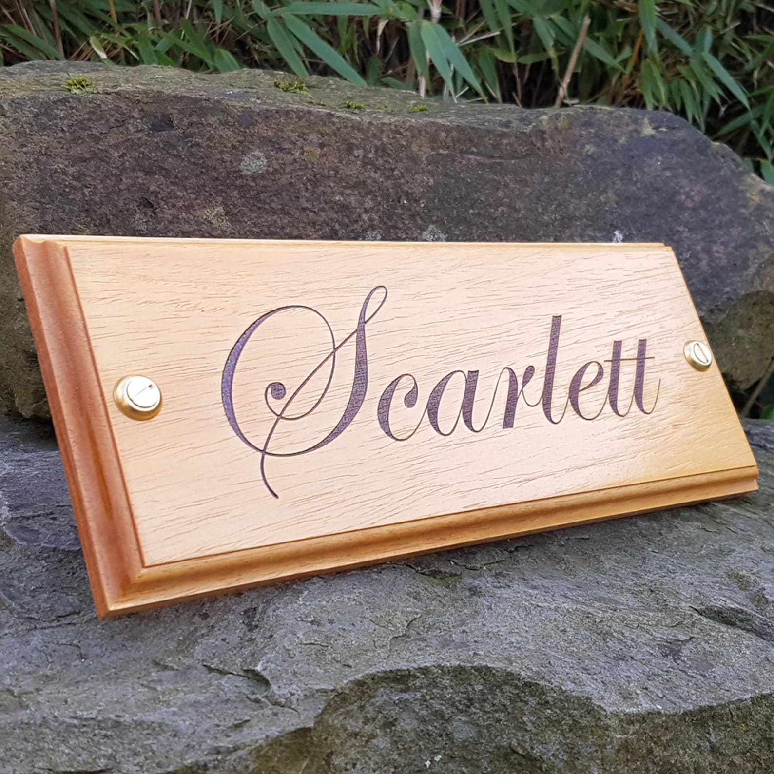 Horse Name Plate Stable Door Sign Plaque (edwardian Script Font) Custom ...