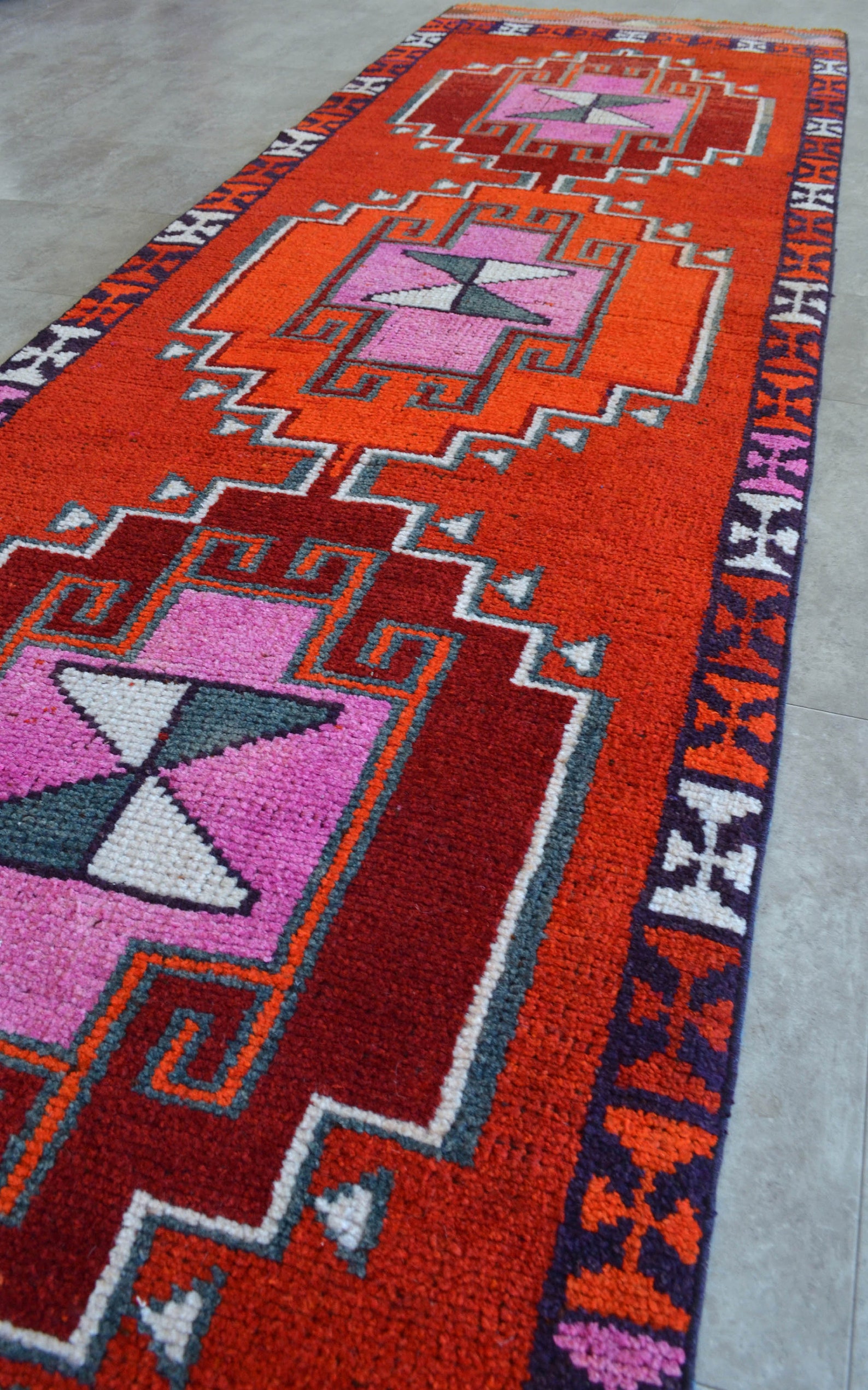 3x11 Rug Runner Handmade Oushak Runner Rug. Bright Colors - Etsy