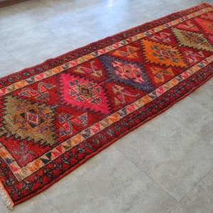 3x11 Rug Runner Hand Made Turkish Runner Rug. Herki Tribal Entryway Rug ...