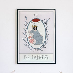 The Empress, Tarot Card, Illustration, Bohemian, A4 Print, London ...