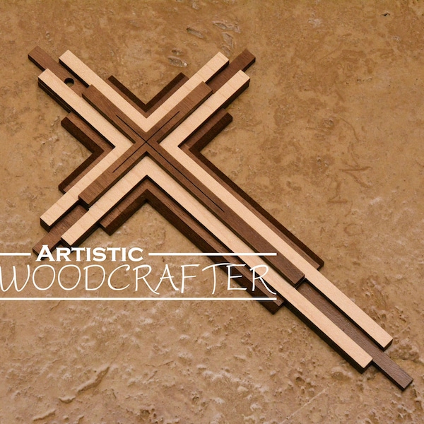 Floating Cross Wood - Etsy