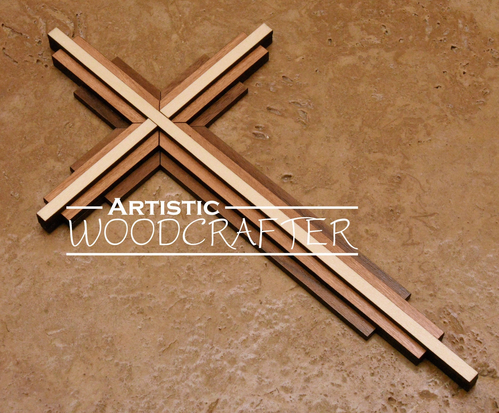 Wood Cross Wall Decor 9 Inch Size Walnut/cherry/maple | Etsy